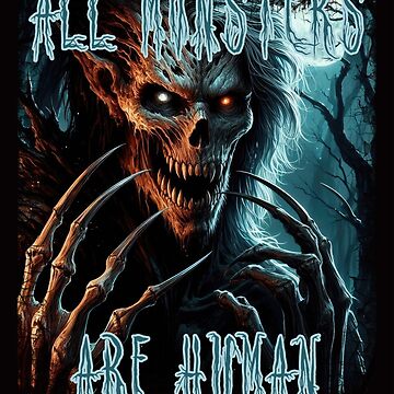 "Scary creepy monster, demon, ghoul or undead mummy with a skull face ...