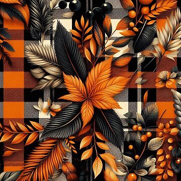 "flannel fall foliage autumn" Sticker for Sale by HABlackwood | Redbubble
