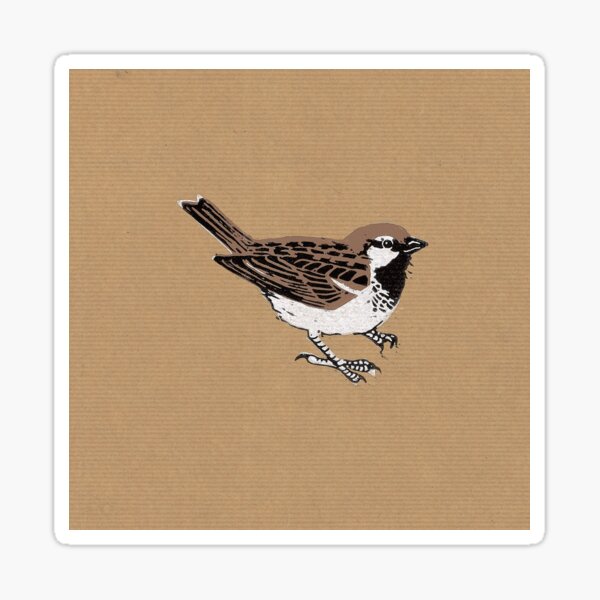 "Sparrow" Sticker for Sale by natmorleyuk | Redbubble