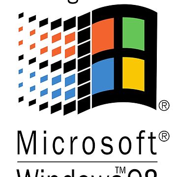 "Designed for Microsoft Windows 98 Logo" Sticker for Sale by Pus Fan ...