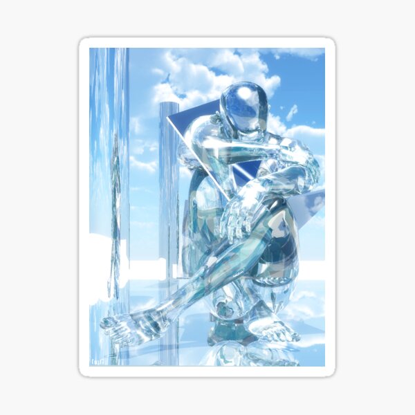 "Sad Blue Eyes " Sticker for Sale by luz777 | Redbubble