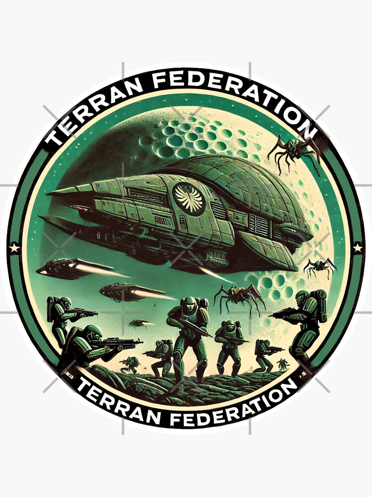 "Starship Troopers (1959) - Terran Federation" Sticker by Random ...