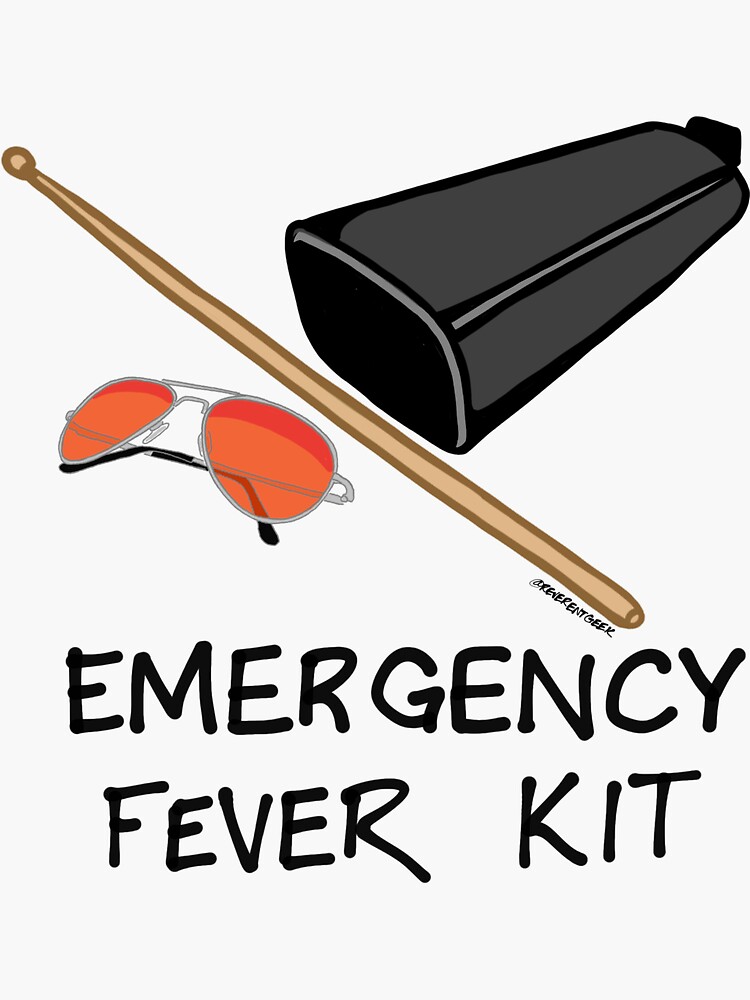"Emergency Fever Kit" Sticker by reverentgeek | Redbubble
