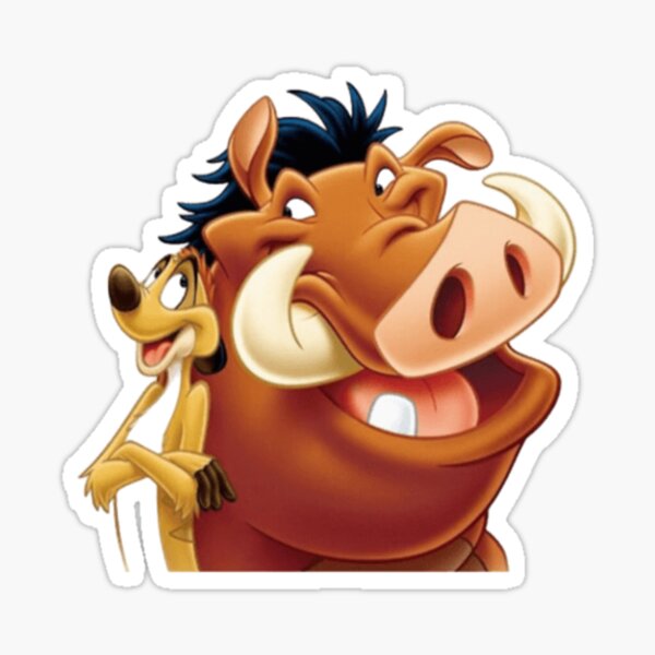 "Animation Timon and Pumbaa Cool Funny Art Hakuna Matata" Sticker for ...