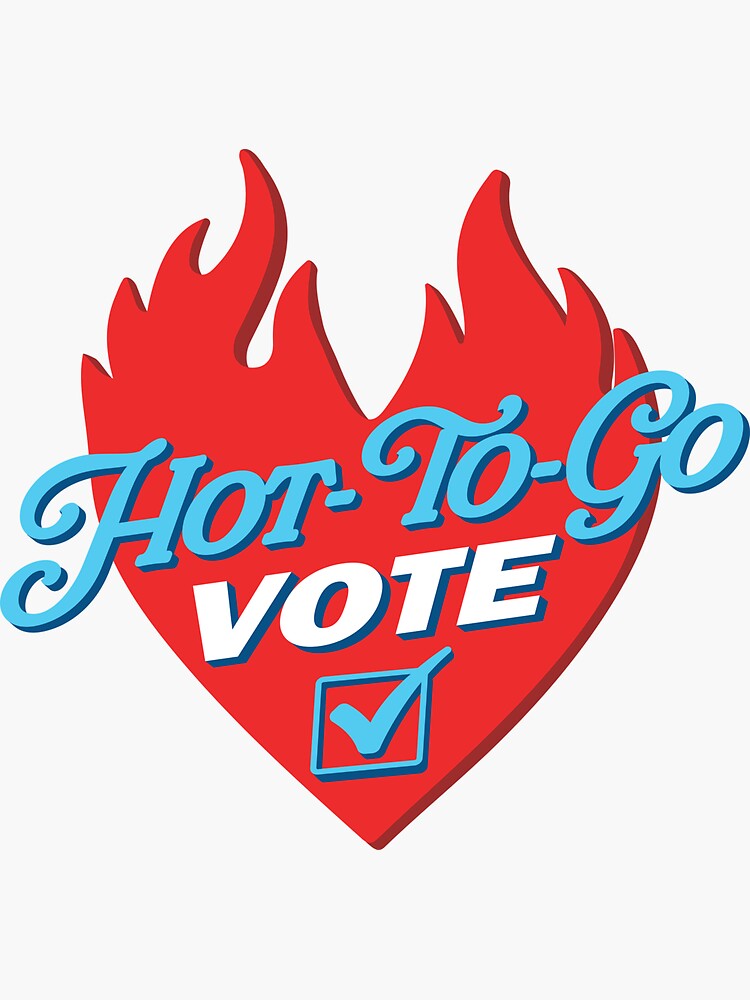 "Hot-to-go Vote Heart (Red Blue)" Sticker for Sale by Liv Schroeder ...