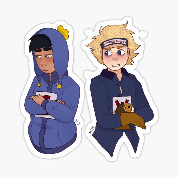 "super craig and wonder tweek" Sticker for Sale by MissPolOvary | Redbubble