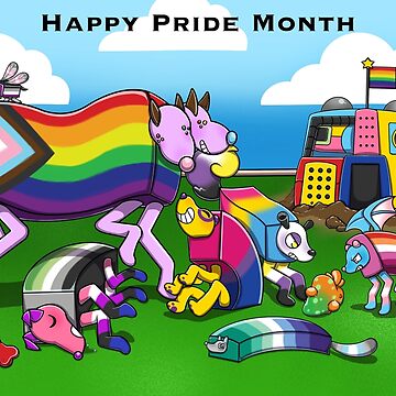 "Wobbledogs Pride Month" Sticker for Sale by LostMercury | Redbubble