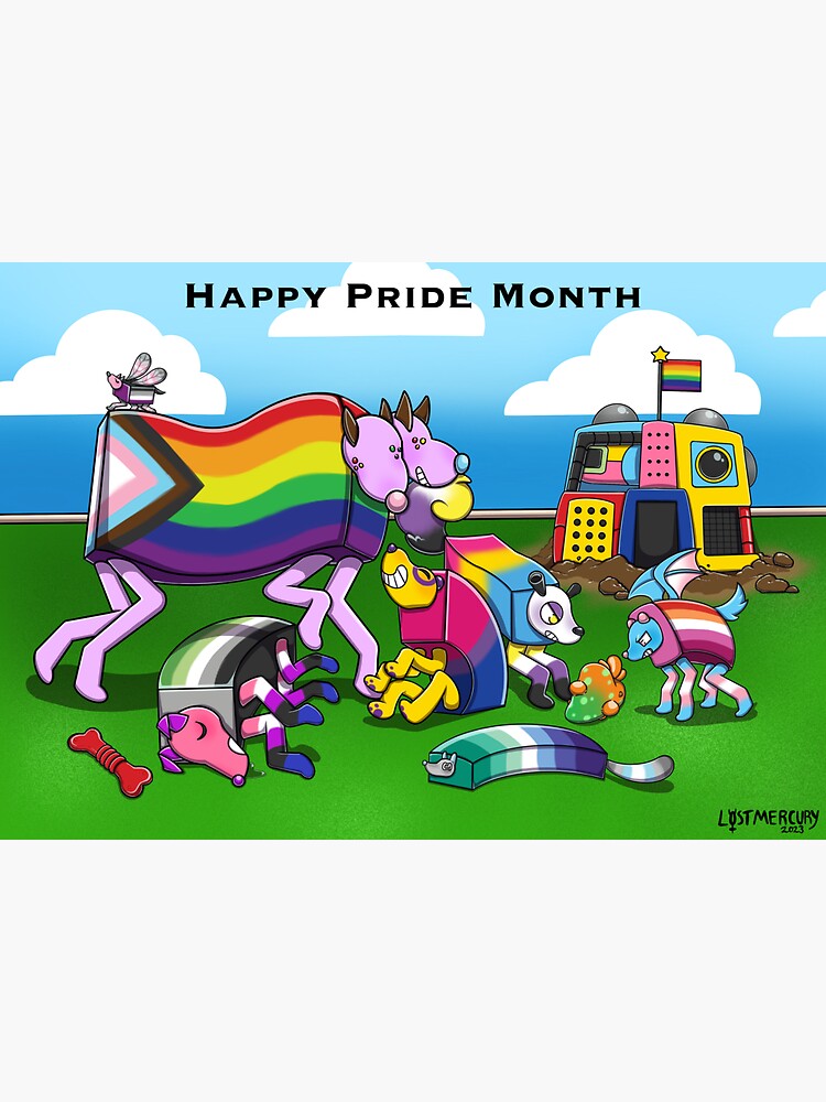 "Wobbledogs Pride Month" Sticker for Sale by LostMercury | Redbubble