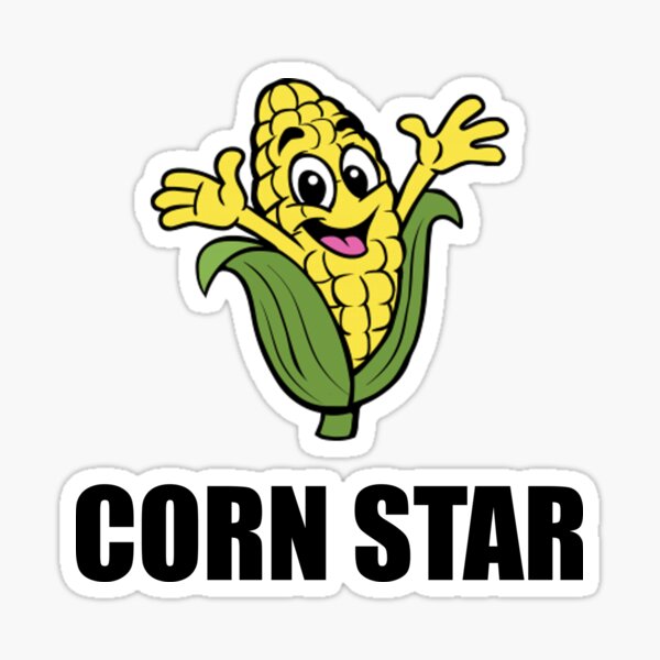 "Corn Star Funny" Sticker by TheBestStore | Redbubble