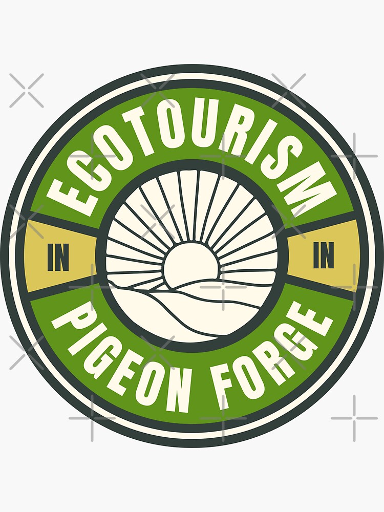 "Ecotourism in Pigeon Forge USA Green Logo" Sticker for Sale by Vintage ...
