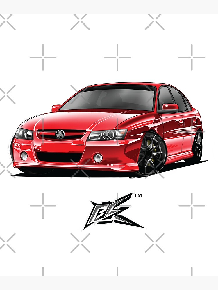 "commodore vy sedan red " Poster for Sale by NaquashM | Redbubble