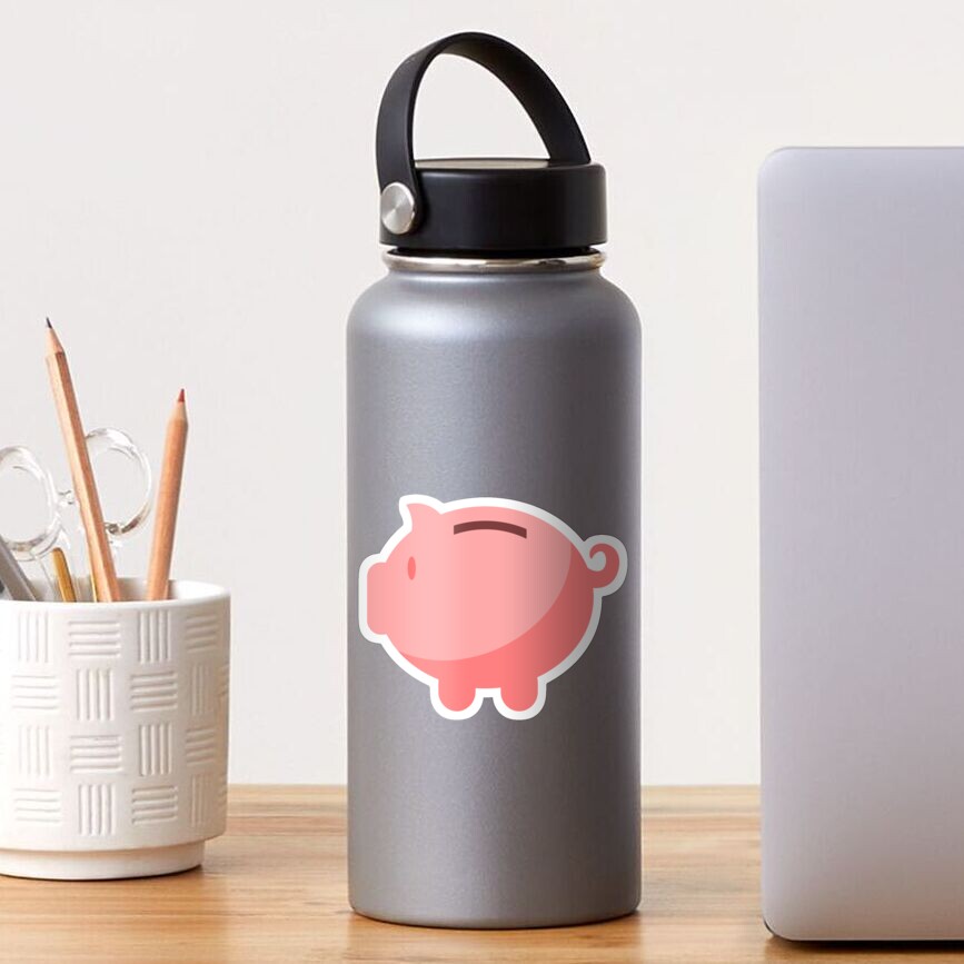 "Piggy Bank" Sticker by Reethes | Redbubble