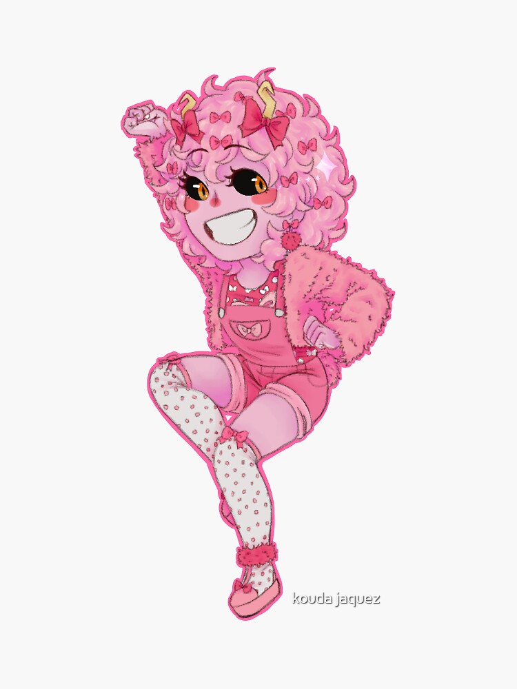 "ashido mina - bnha sticker" Sticker by sankouu | Redbubble