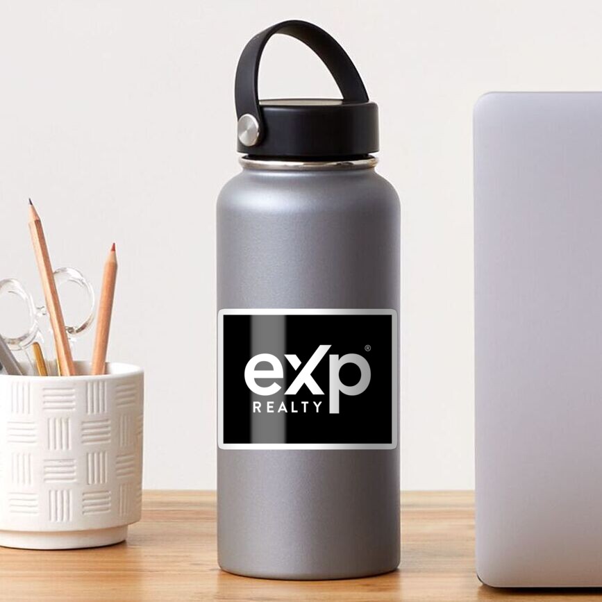 "eXp Realty Stickers white on black great SWAG!" Sticker for Sale by ...