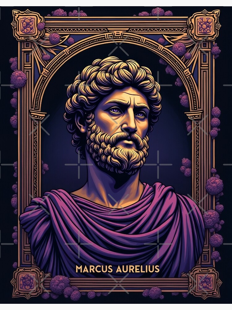 "Marcus Aurelius Marcvs Avrelivs Stoic Memento Mori Ancient Wisdom Art ...