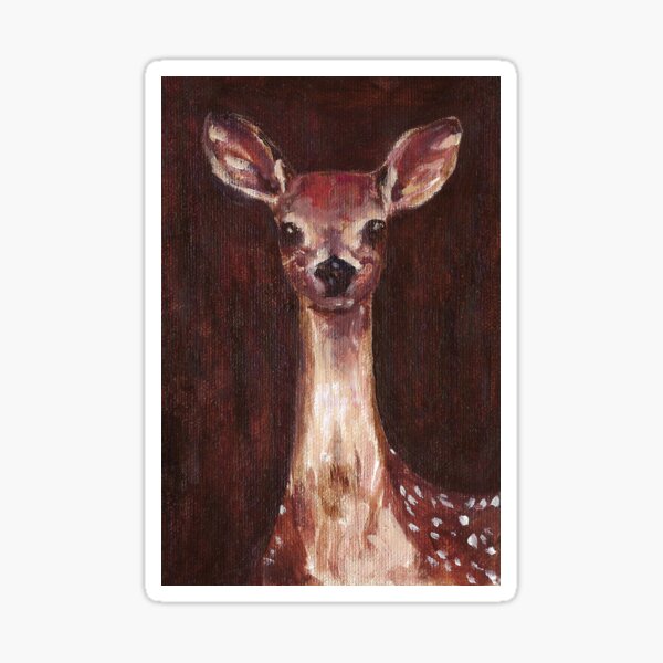 "Cottagecore Deer Oil Painting | Rustic Cottage Decor | Cute Animal Art ...