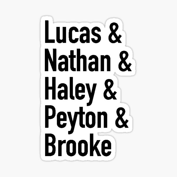 "One Tree Hill Characters Sticker" Sticker for Sale by smallsie | Redbubble