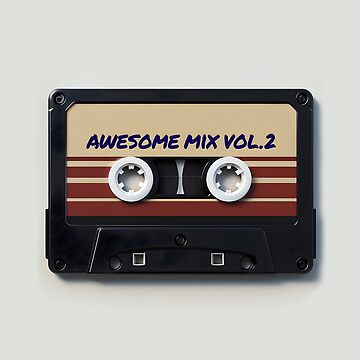 "Awesome Mix Vol. 2 Cassette" Sticker for Sale by elmindo | Redbubble