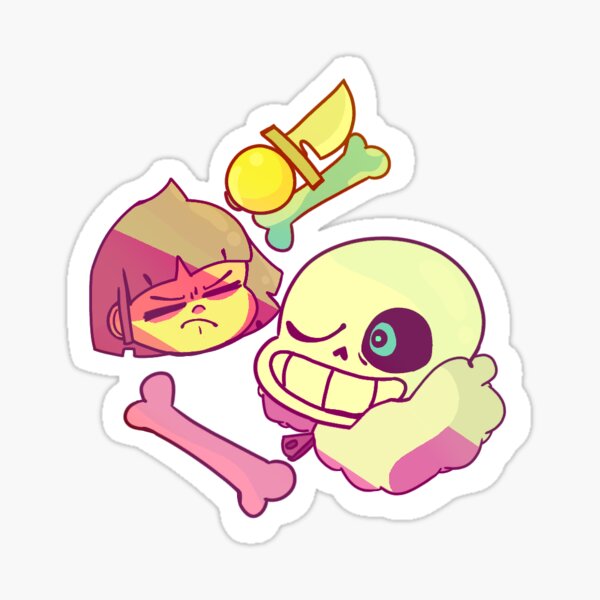 "sans and frisk " Sticker for Sale by hazmezs | Redbubble