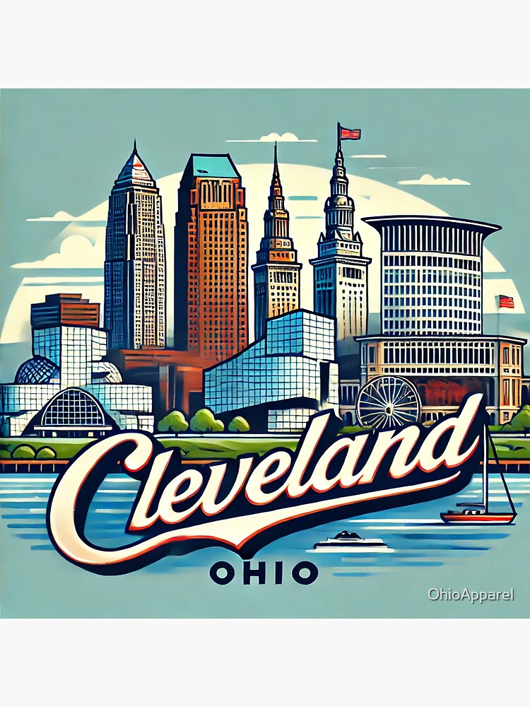 "Cleveland, Ohio" Sticker for Sale by OhioApparel | Redbubble