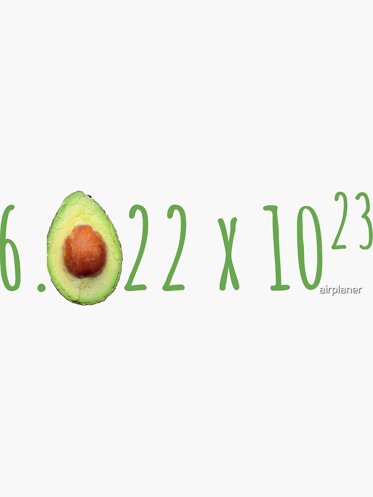 "Avocado's Number" Sticker for Sale by airplaner | Redbubble