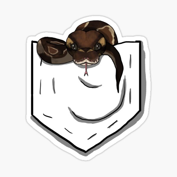 "Ball Python in Pocket" Sticker for Sale by christywoowoo | Redbubble