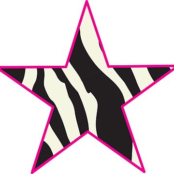 "Pink zebra star" Sticker for Sale by katrinakulinski | Redbubble