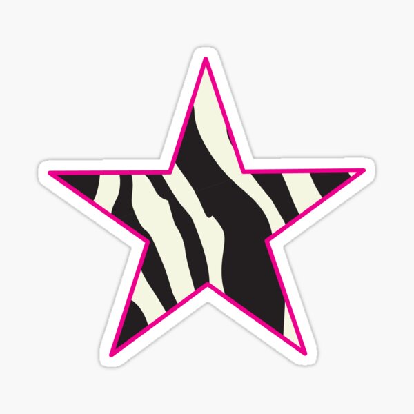 "Pink zebra star" Sticker for Sale by katrinakulinski | Redbubble