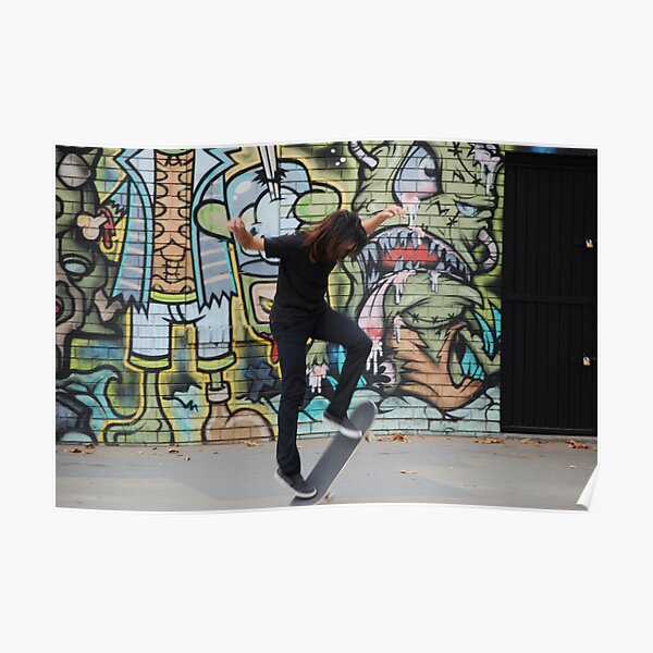 "Skater + Graffiti" Poster von xavier | Redbubble