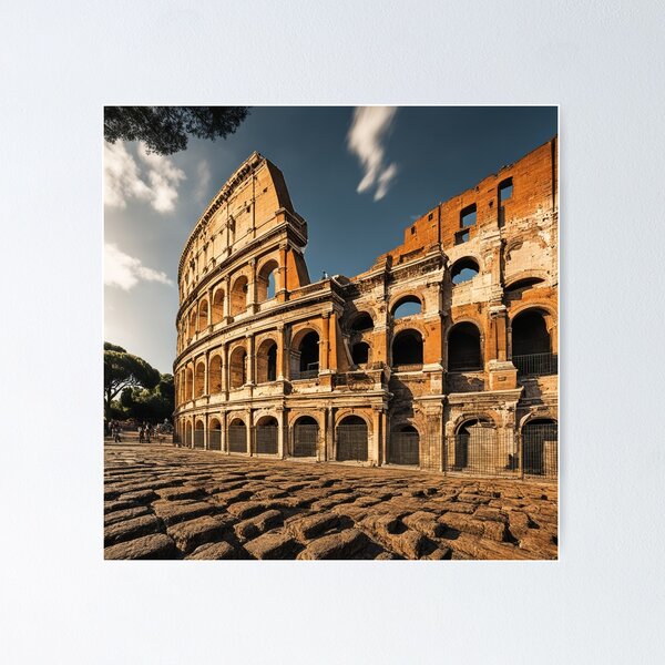 " The Colosseum - Rome's Iconic Ancient Amphitheater" Poster for Sale ...