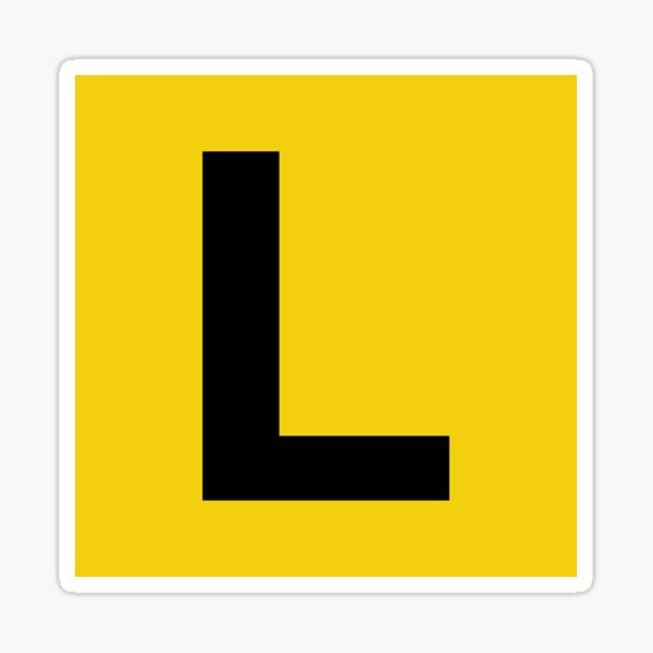 "L Plate Sign Australia And New Zealand Vector" Sticker for Sale by ...