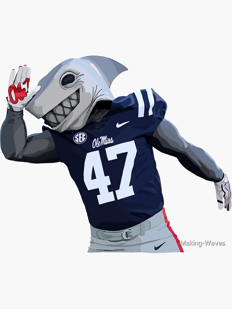 Tony The Landshark Ole Miss Sticker For Sale By Making Waves