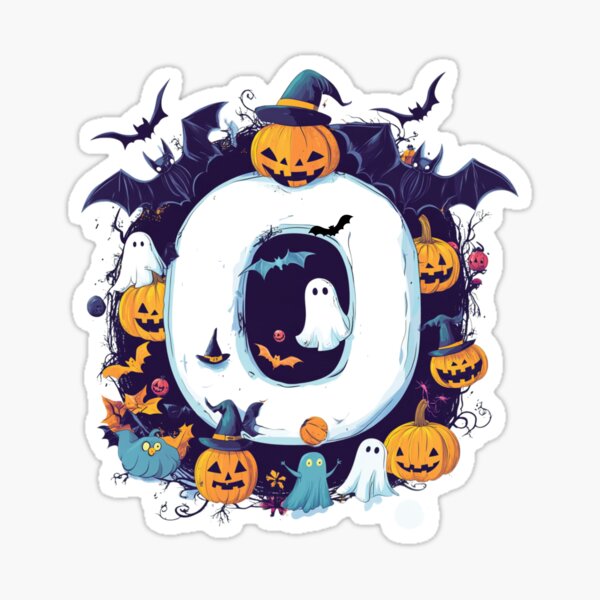 " Spooky Letters Halloween Alphabet Series"O"" Sticker for Sale by ...