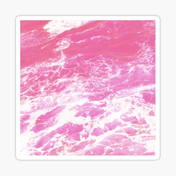 "Pink Ocean Waves" Sticker for Sale by AlexandraStr | Redbubble