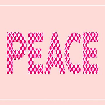 "Peace Sign Pink Flowers" Sticker for Sale by kel72 | Redbubble