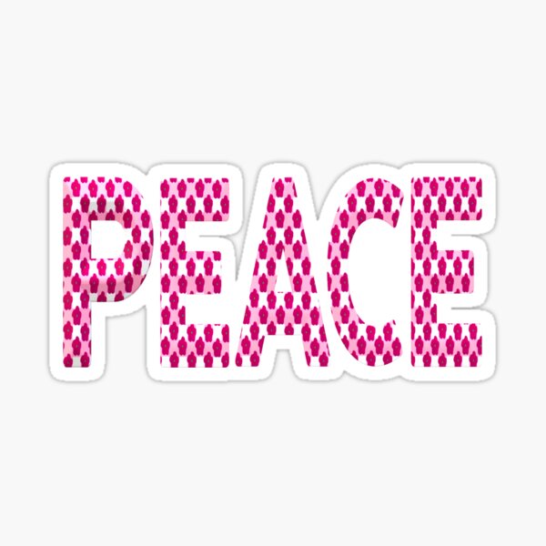 "Peace Sign Pink Flowers" Sticker for Sale by kel72 | Redbubble