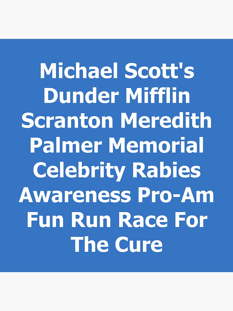 "The Office Rabies Awareness Fun Run Sticker/Other" Sticker by Tomatoe ...