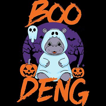 "Boo Deng Halloween Hippo Moo Deng Funny" Poster for Sale by Kannan ...