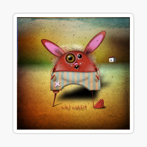 "WED WABBIT" Sticker for Sale by Jeffrey Coleson | Redbubble