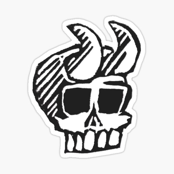 "Devil Skull" Sticker for Sale by Here-Be-Dragons | Redbubble