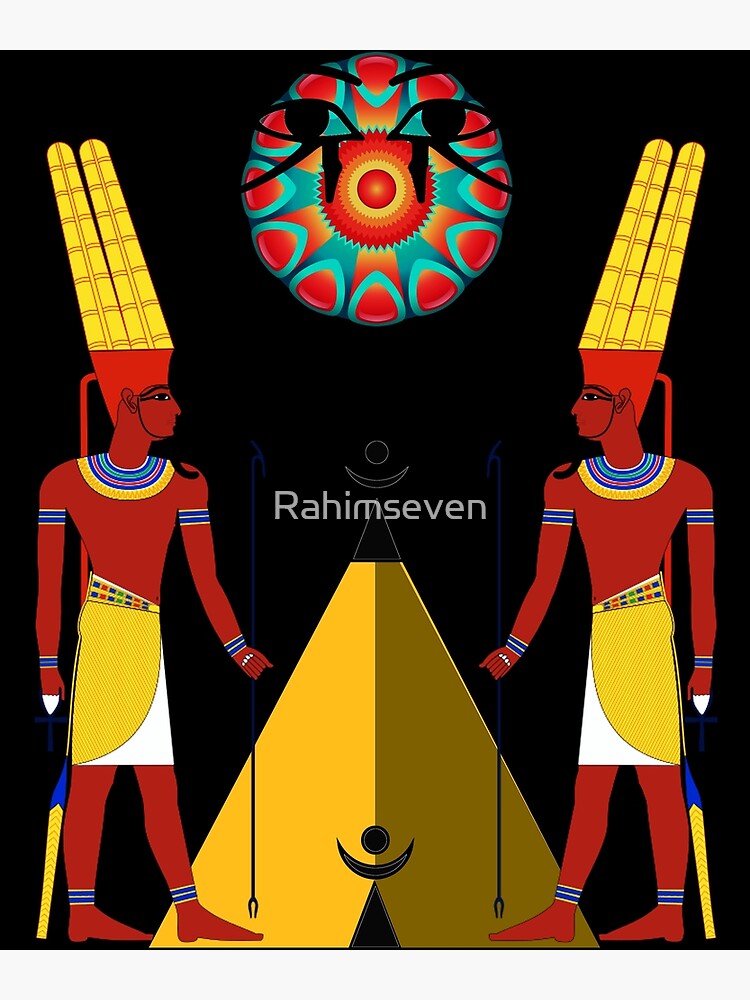"Ancient Egyptian god Amun Amen Ra Kemetic" Poster by Rahimseven ...