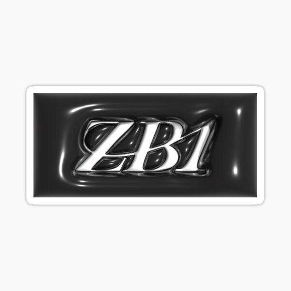 "Black and White ZB1 Logo -Zerobaseone" Sticker for Sale by CrownMaru | Redbubble