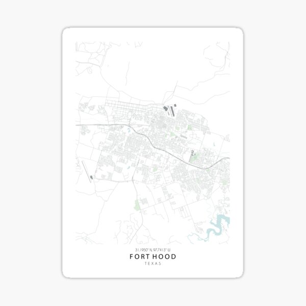 "Fort Hood Map" Sticker for Sale by SHAMPAIN-ART-CO | Redbubble
