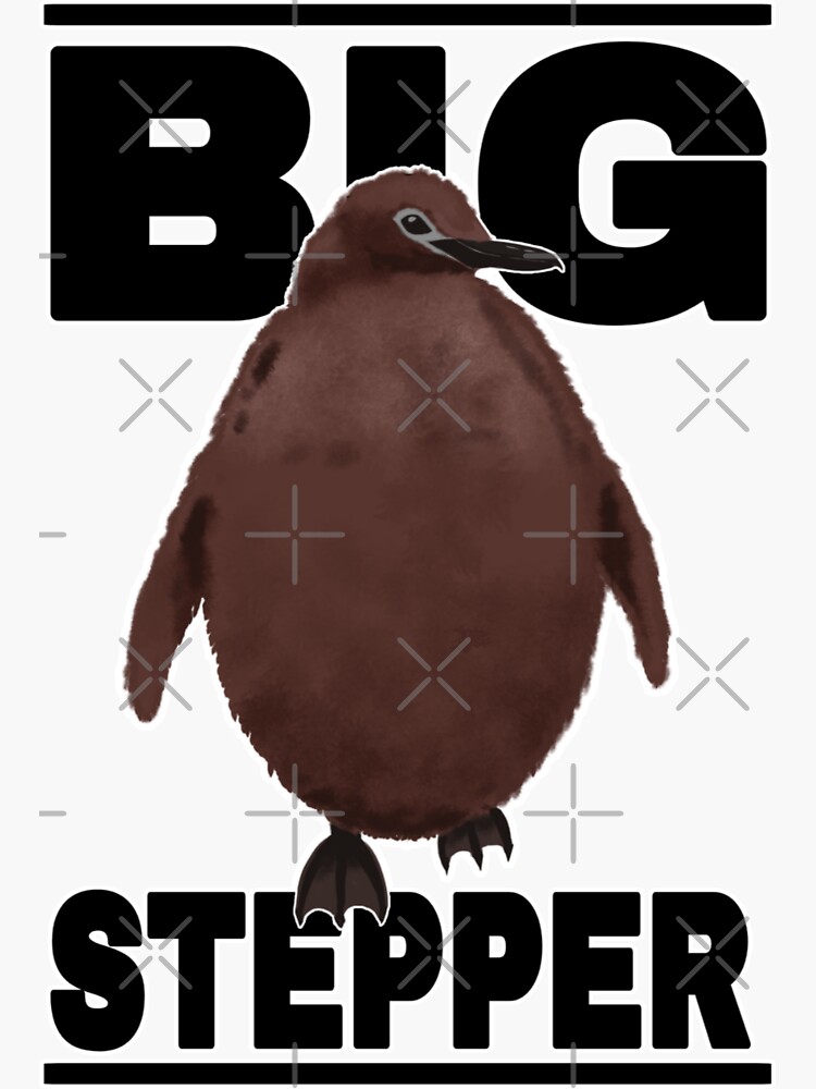"Pesto Penguin Big Stepper " Sticker for Sale by VoltSketches | Redbubble