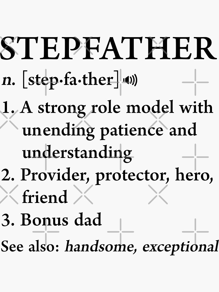 "Stepfather Definition Funny Father's Day Gift For Cool Step Dad ...