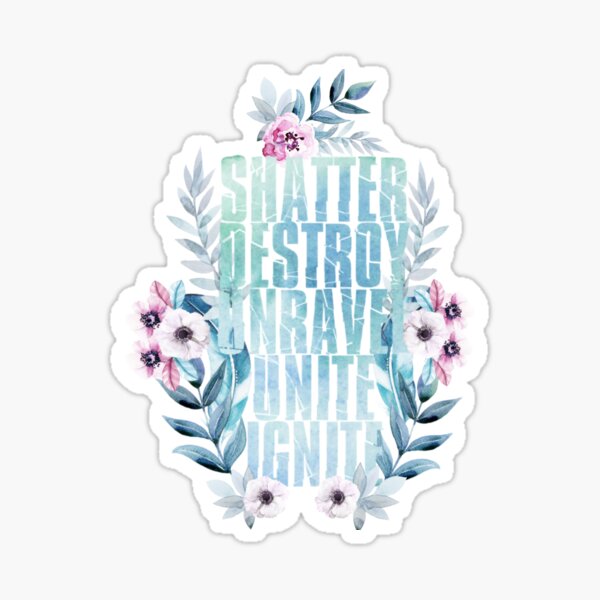 "shatter me v1" Sticker for Sale by FandomsShirtsPH Inc | Redbubble