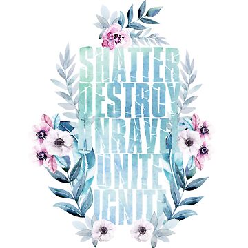 "shatter me v1" Sticker for Sale by FandomsShirtsPH Inc | Redbubble