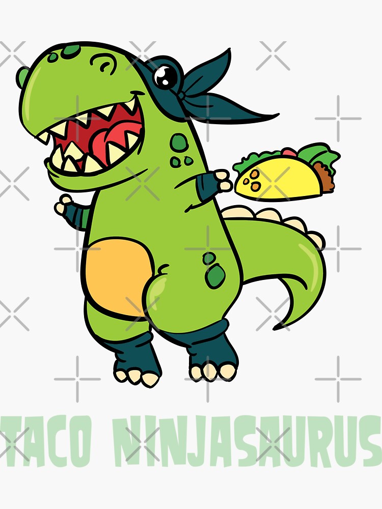 "Ninjasaurus Ninja T-Rex Dinosaur" Sticker by fatamyfan1 | Redbubble