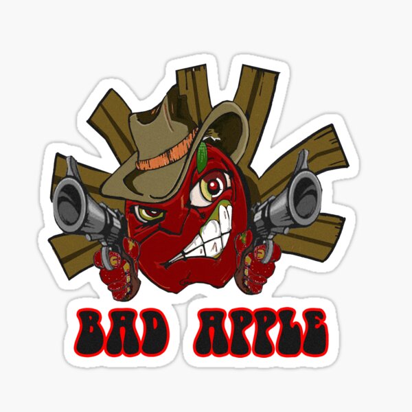 "Bad Apple" Sticker for Sale by Vixee | Redbubble