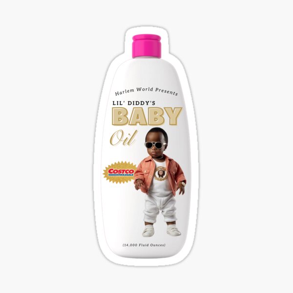 "Lil' Diddy's Baby Oil" Sticker for Sale by elmtreefilms77 | Redbubble